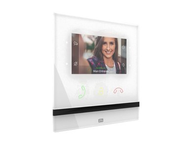 2N Indoor Compact Touchscreen Digital Intercom in White | LinuxKit