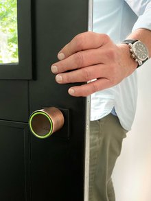Bold Smart Lock SX-33 Keyless Cylinder Smart Door Lock in Copper | LinuxKit