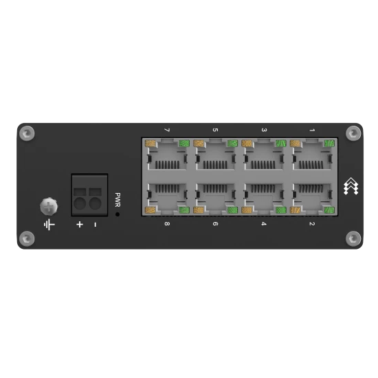 Teltonika 10/100 DIN Rail switch | LinuxKit