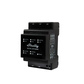 Shelly DIN-Raul Mountable Ethernet LAN Switch | LinuxKit